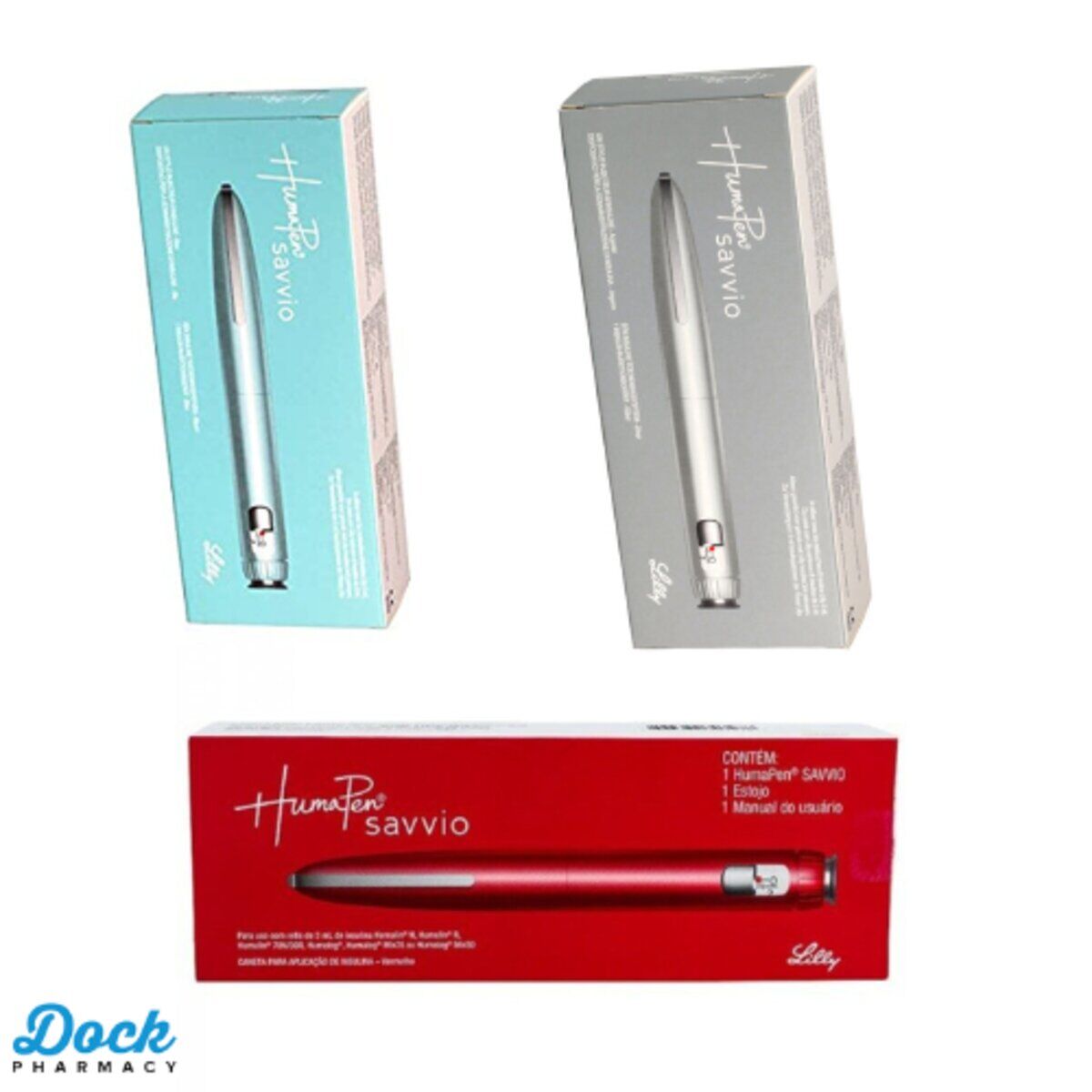 Buy Humapen Savvio Insulin Pen Reusable - Red Blue Graphite - Dock Pharmacy